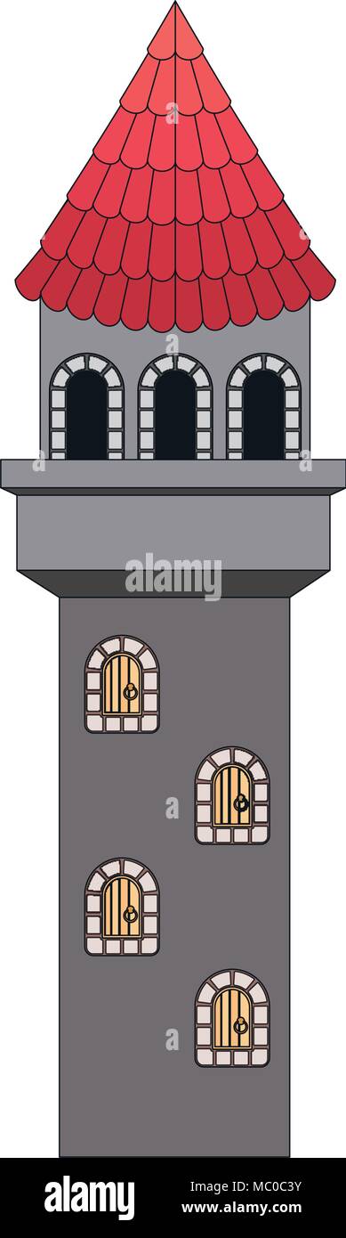 Red medieval house Stock Vector Images - Alamy