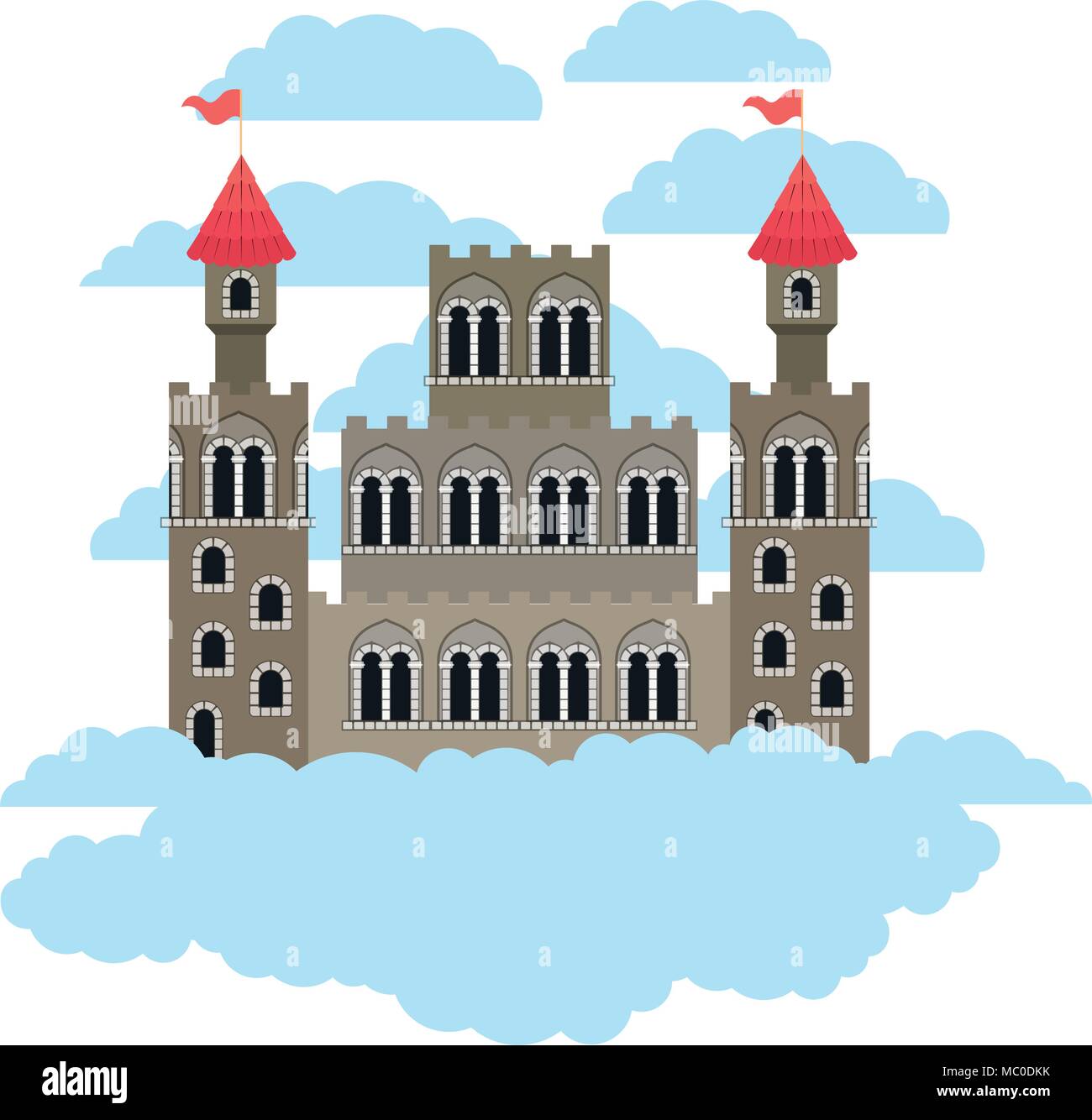 Cloudy sky castle Stock Vector Images - Alamy