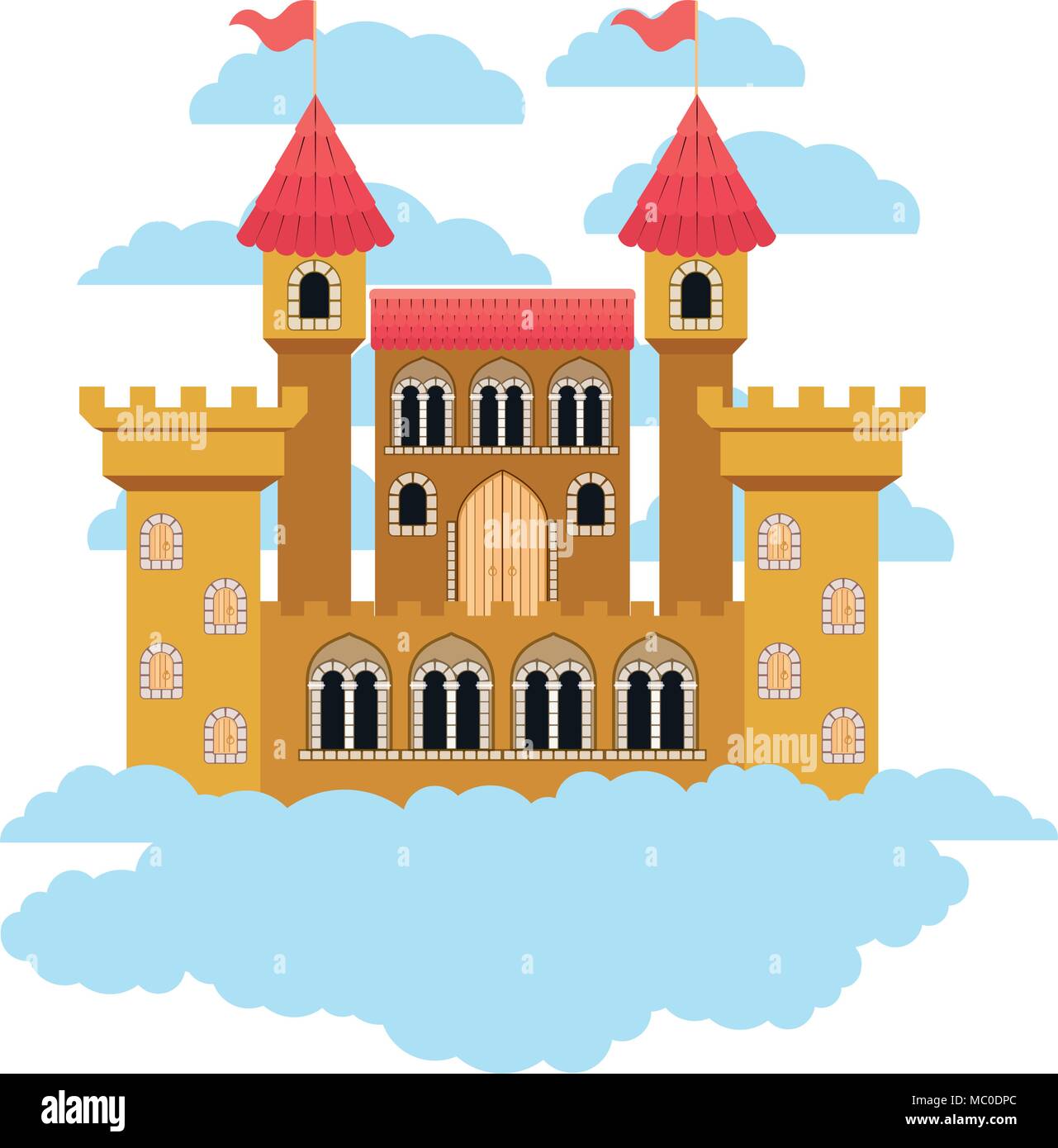 medieval castle on the sky Stock Vector Image & Art - Alamy
