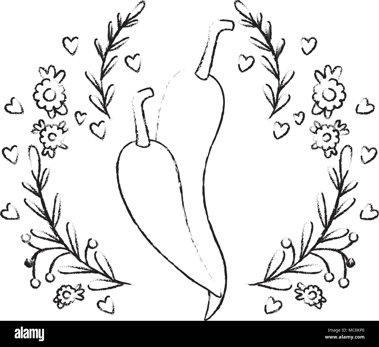 Pepper wreath Stock Vector Images - Alamy