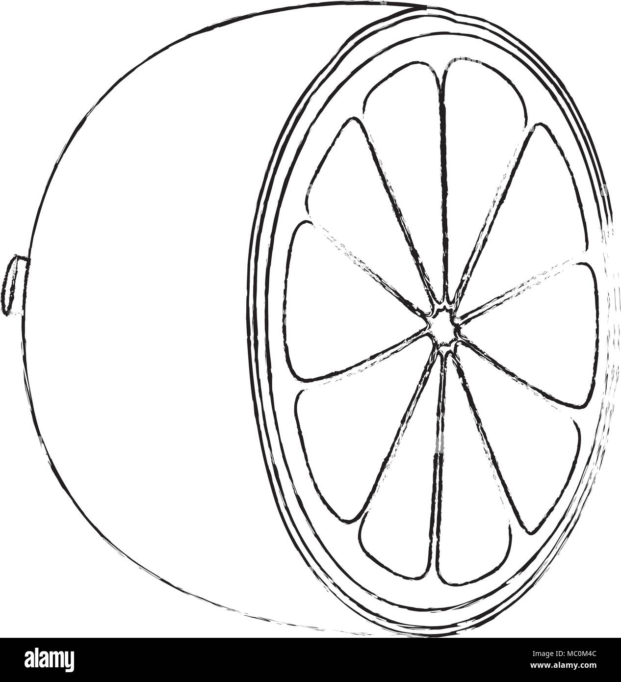 half lemon citrus fruit icon Stock Vector Image & Art - Alamy