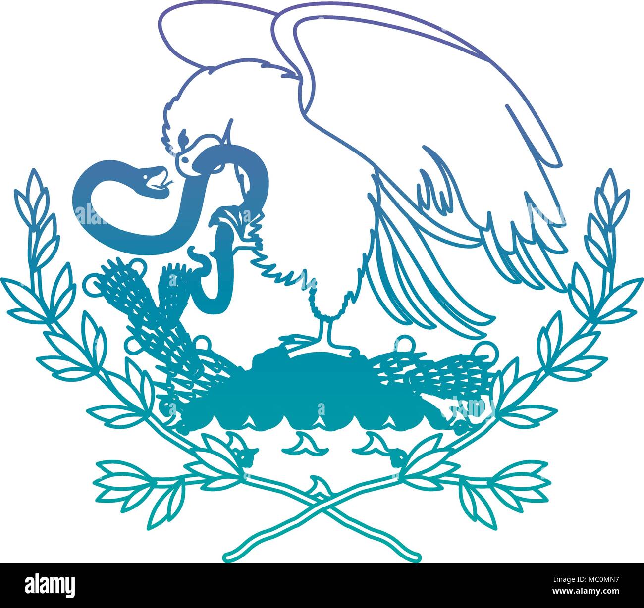 emblem of the mexican flag Stock Vector Image & Art - Alamy