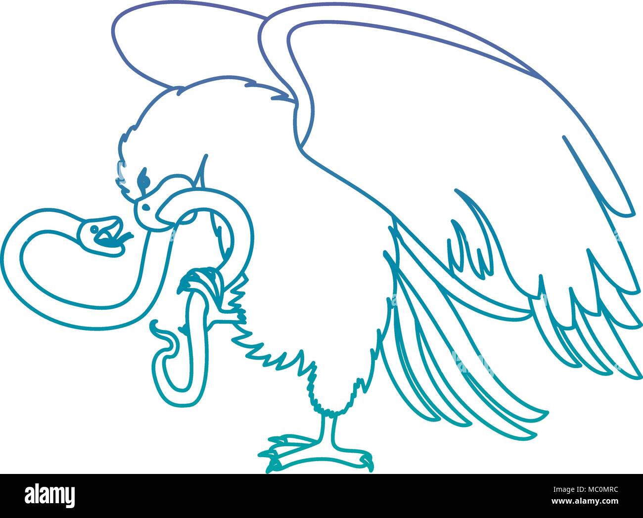 eagle devouring snake mexican emblem Stock Vector Image & Art - Alamy