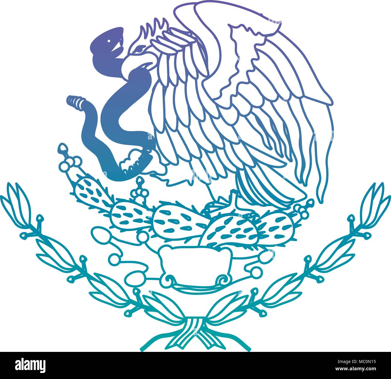 emblem of the mexican flag Stock Vector Image & Art - Alamy