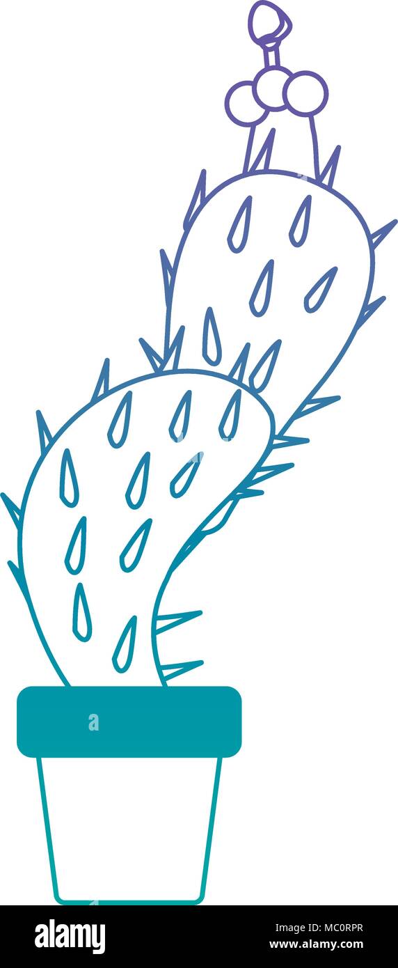 nopal cactus in pot Stock Vector Image & Art - Alamy