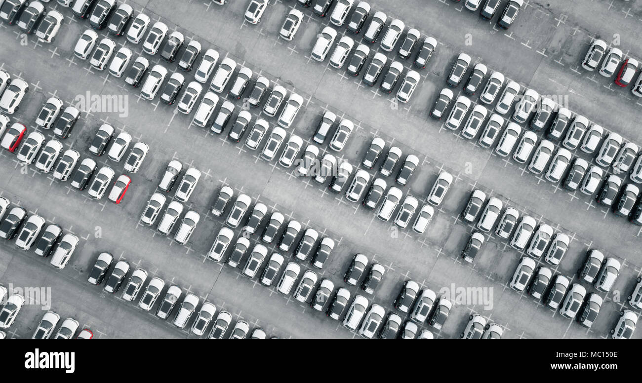 Aerial view of cars hi-res stock photography and images - Alamy