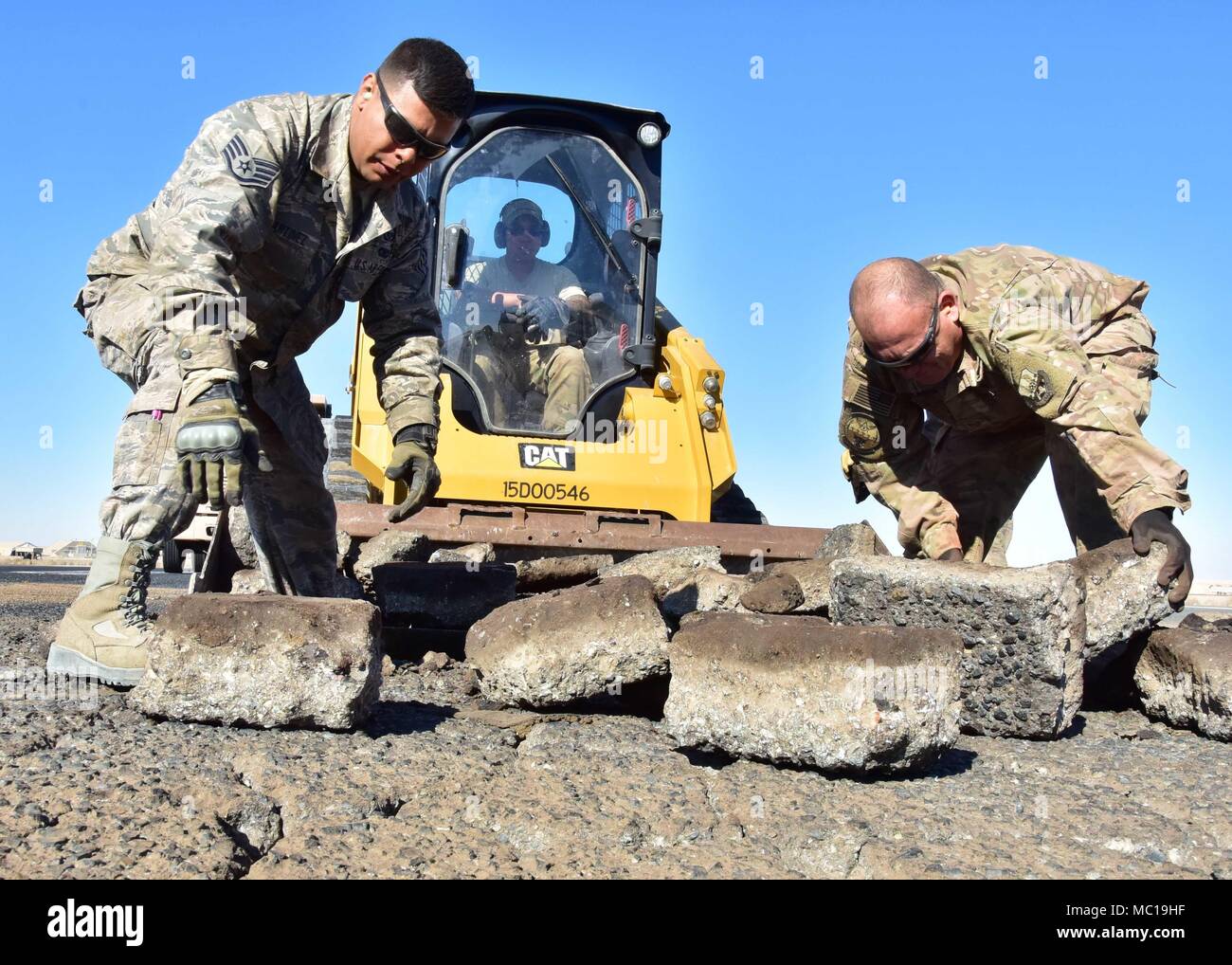 Heavy equipment operator’s from the 386th Expeditionary Civil Engineer ...