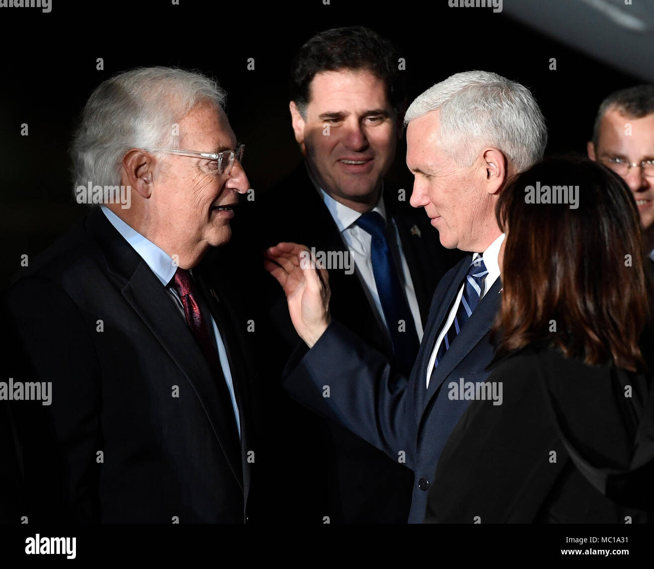 Vice President of the United States Mike Pence arrives at Israel’s Ben ...