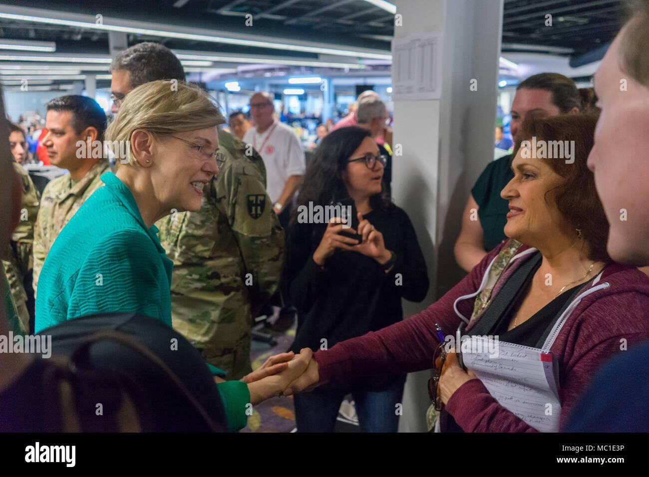 GUAYNABO, Puerto Rico, January 12, 2018 - Senator Elizabeth Warren is ...