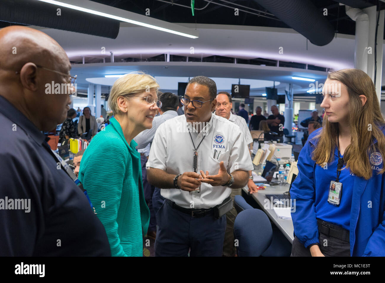 GUAYNABO, Puerto Rico, January 12, 2018 - Senator Elizabeth Warren ...