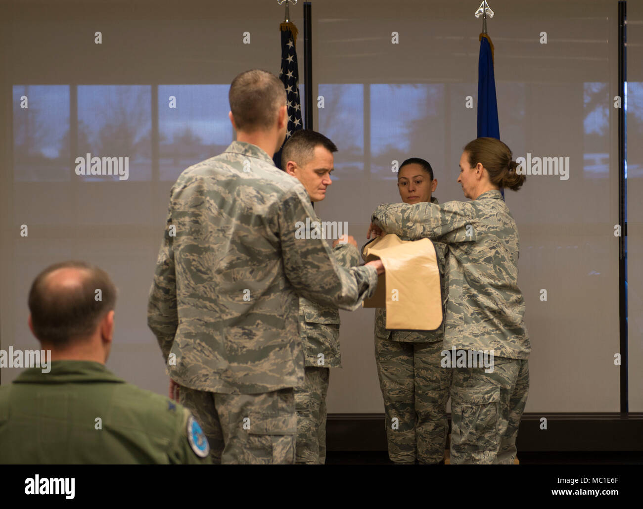Col. Steven Ward, 366th Medical Group commander and Col. Camella Nulty ...