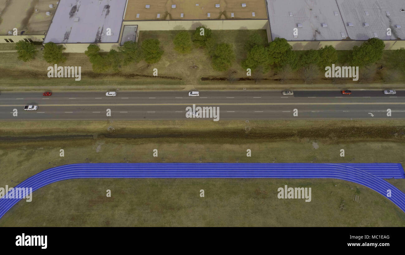 Aerial Photo of Langley Air Force Base's new PT track Stock Photo - Alamy