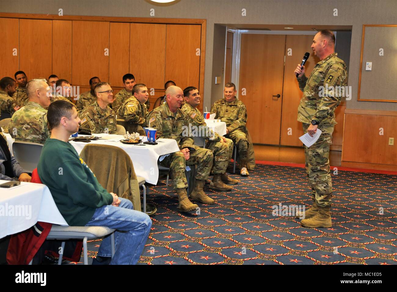 Col. Brooks Shultze, commander of the 18st Multi-Functional Training ...