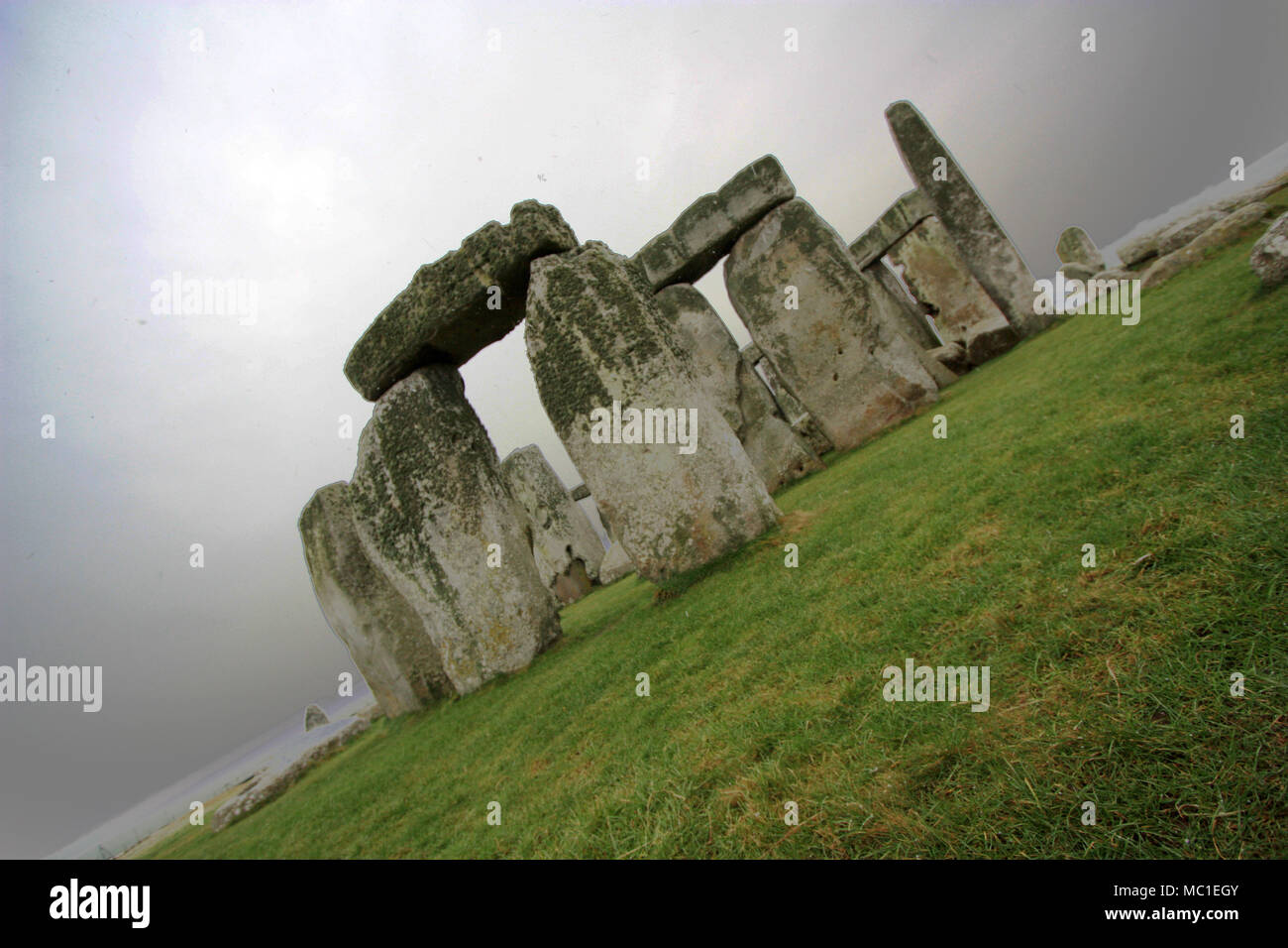 UNESCO World Heritage: Stonehenge Megalith Site on a cold British ...