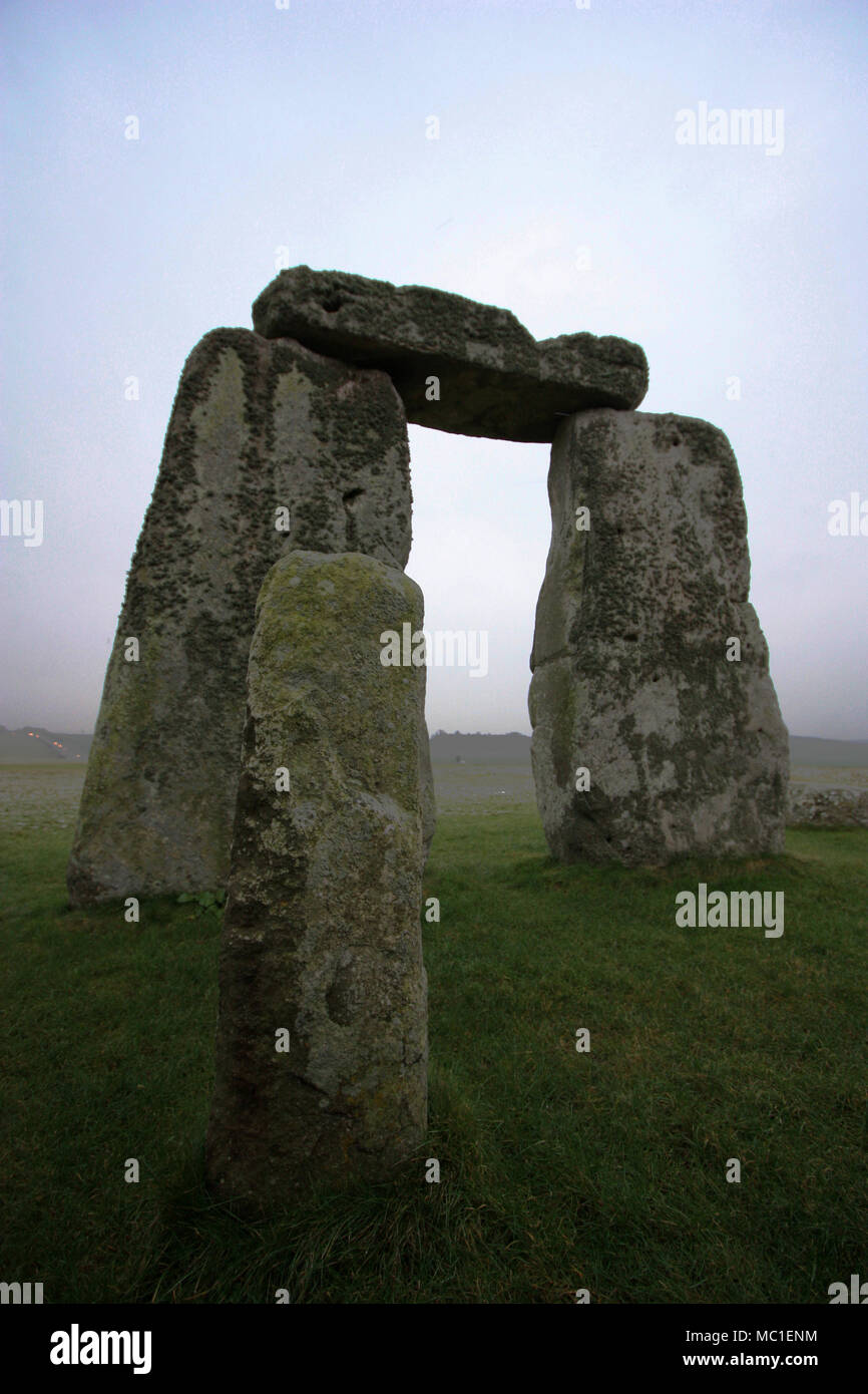 UNESCO World Heritage: Stonehenge Megalith Site on a cold British ...