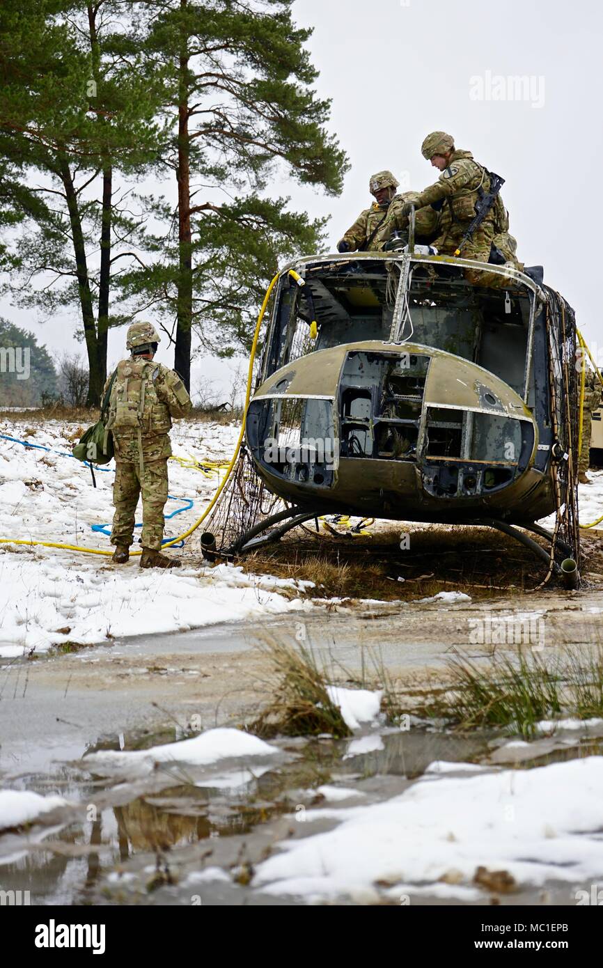 The downed aircraft recovery team of Company D, 2nd General Support ...