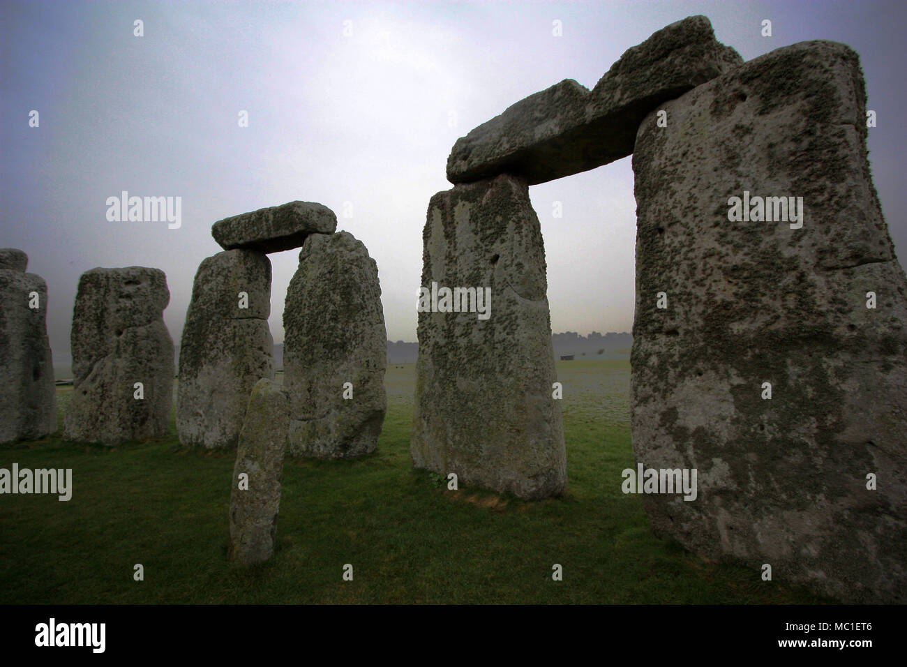 UNESCO World Heritage: Stonehenge Megalith Site on a cold British ...