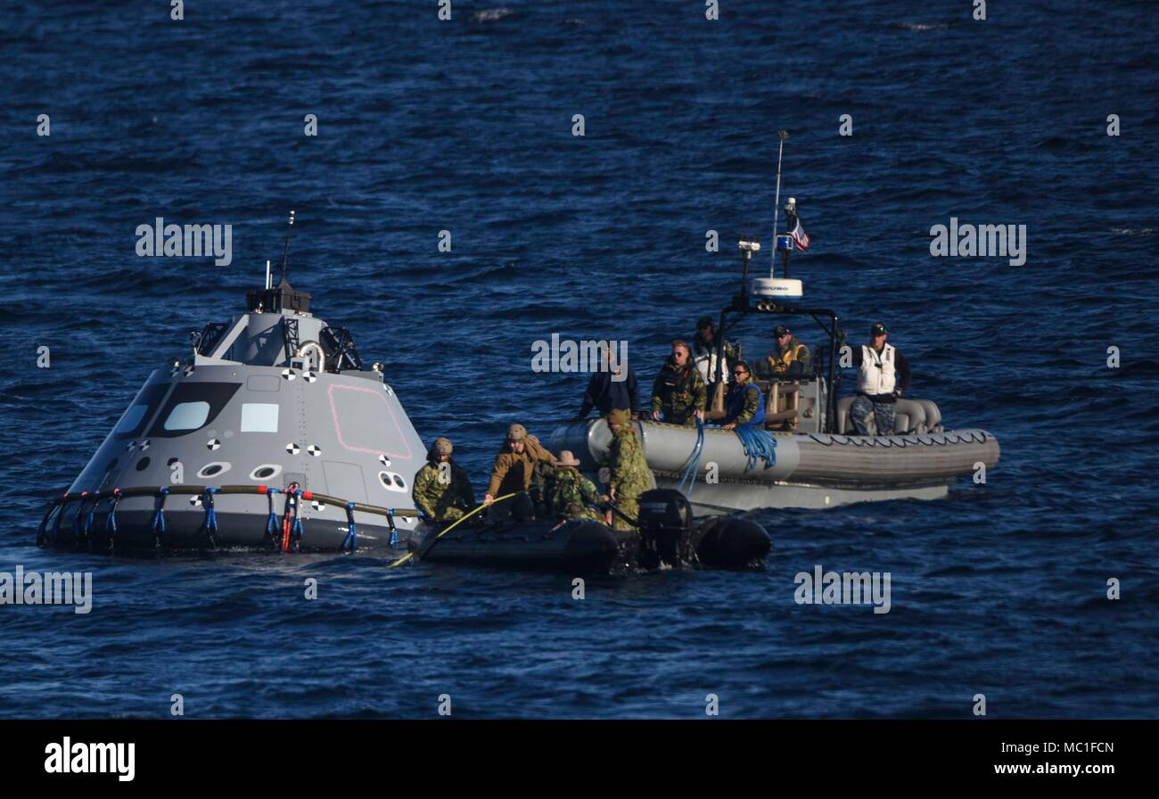 180122-N-ZZ513-201 PACIFIC OCEAN (Jan. 22, 2018) Sailors in a Rigid ...
