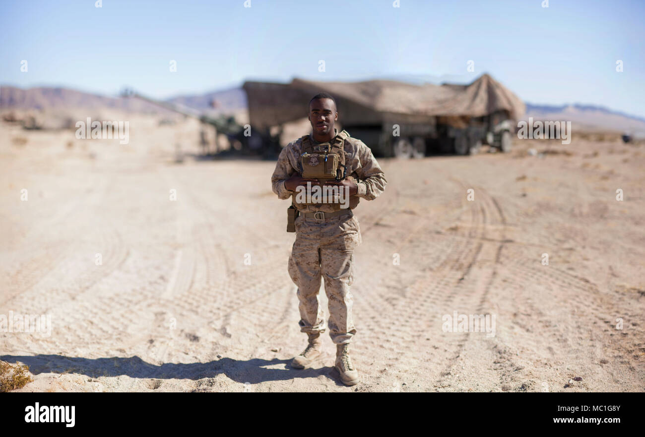 U.S. Marine Corps Sgt. Aijalon J. Langston, Section Chiefs, with Bravo ...