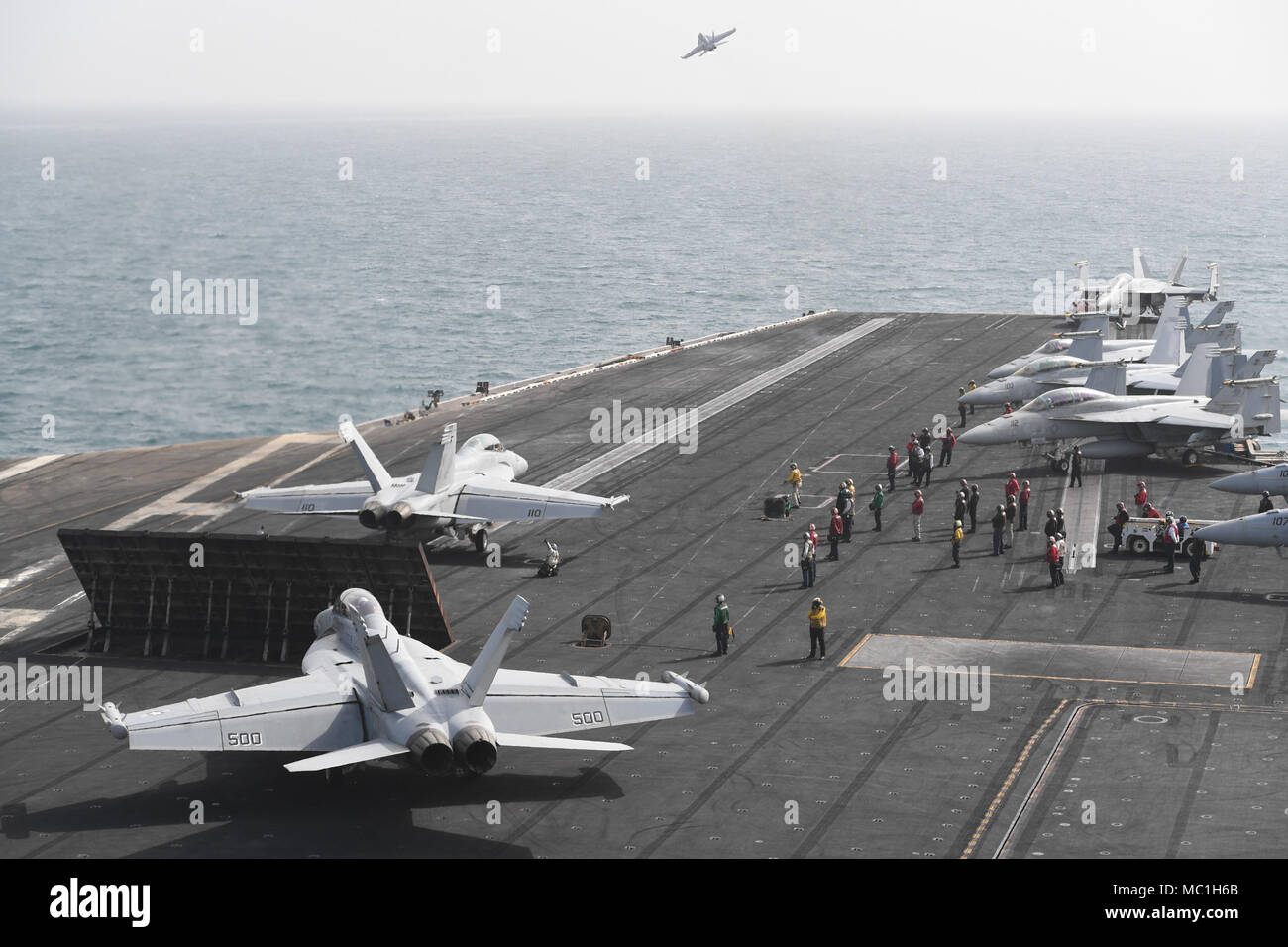 180124-N-AD499-1201 ARABIAN GULF (Jan. 24, 2018) Aircraft launch from ...