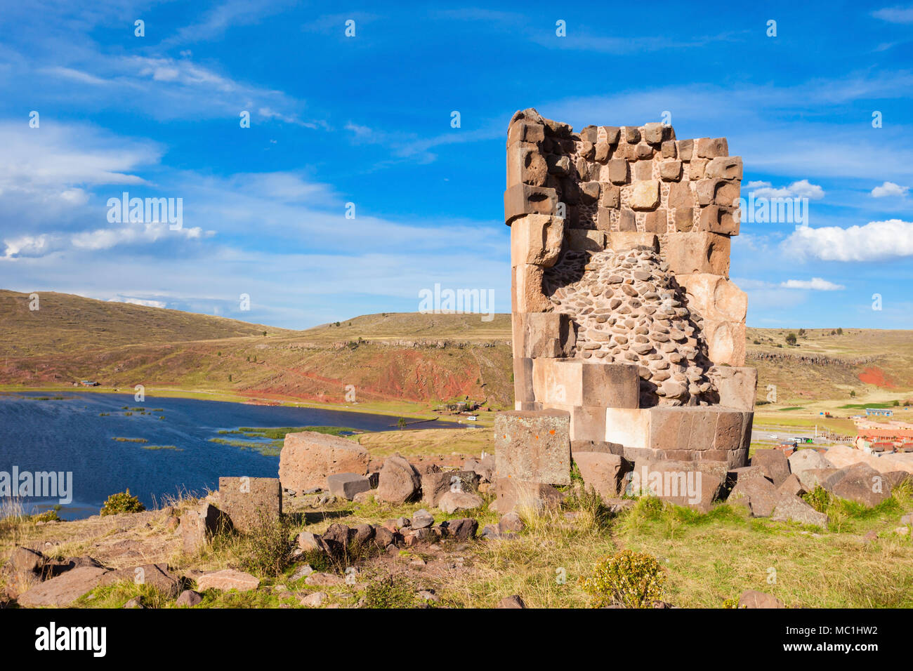 Sillustani is a pre-Incan burial ground on the shores of Lake Umayo ...