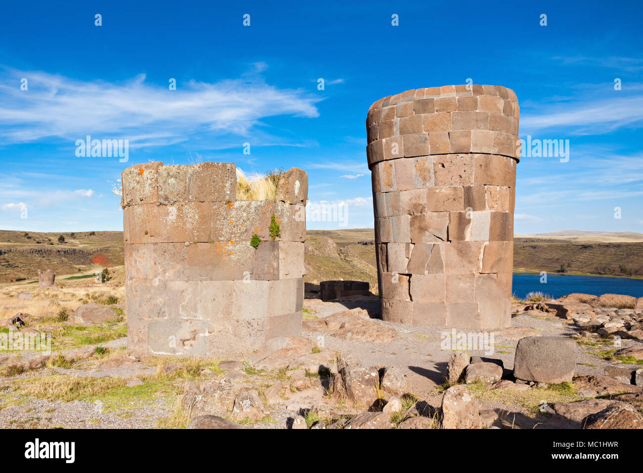 Sillustani is a pre-Incan burial ground on the shores of Lake Umayo ...