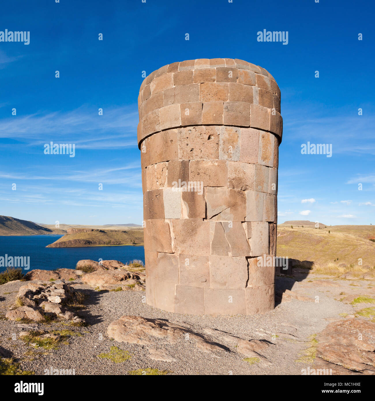 Sillustani is a pre-Incan burial ground on the shores of Lake Umayo ...