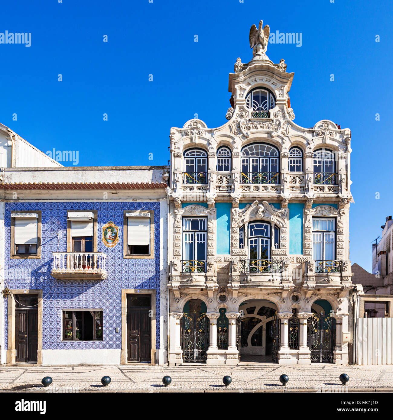 AVEIRO, PORTUGAL - JULY 02: Art Nouveau (Casa de Cha Arte Nova) Museum ...