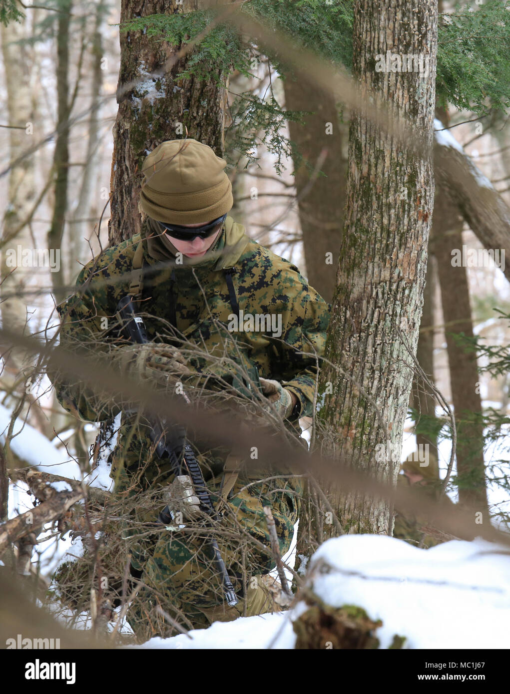 Pvt. Tyrel Smith, rifleman with Company C, 1st Battalion, 24th Marines ...