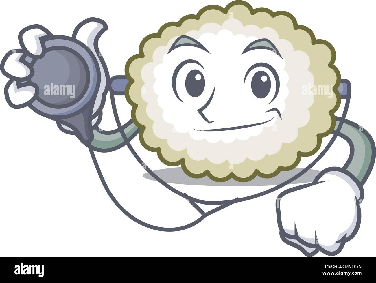 Doctor cotton ball character cartoon vector illiustration Stock Vector ...