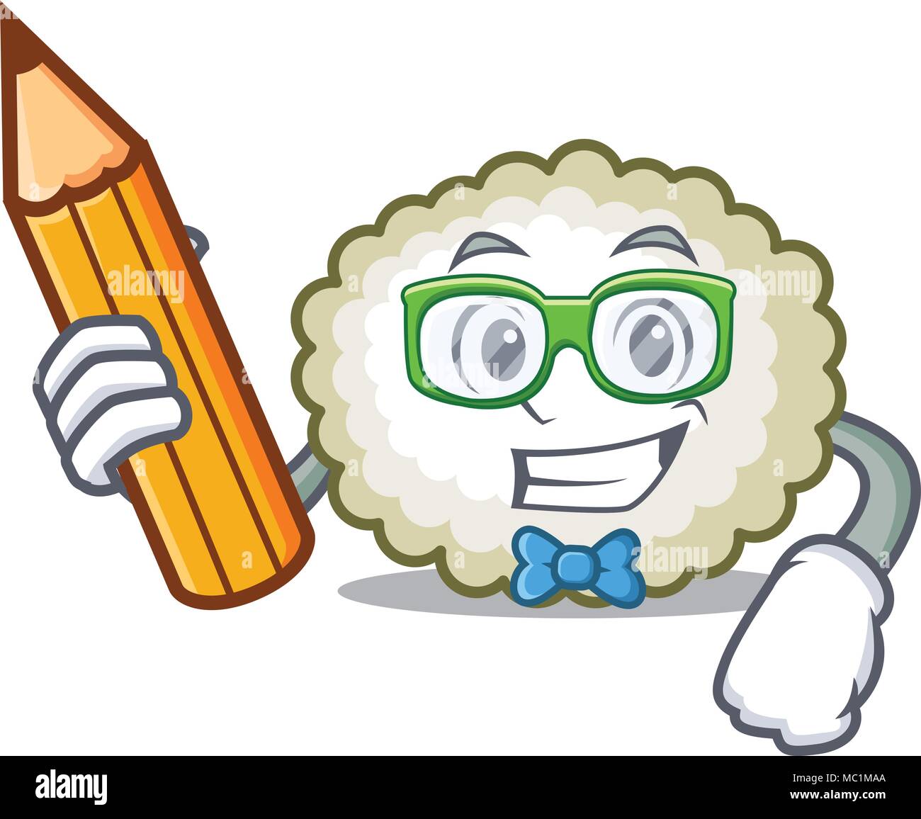 Student cotton ball character cartoon vector illiustration Stock Vector ...
