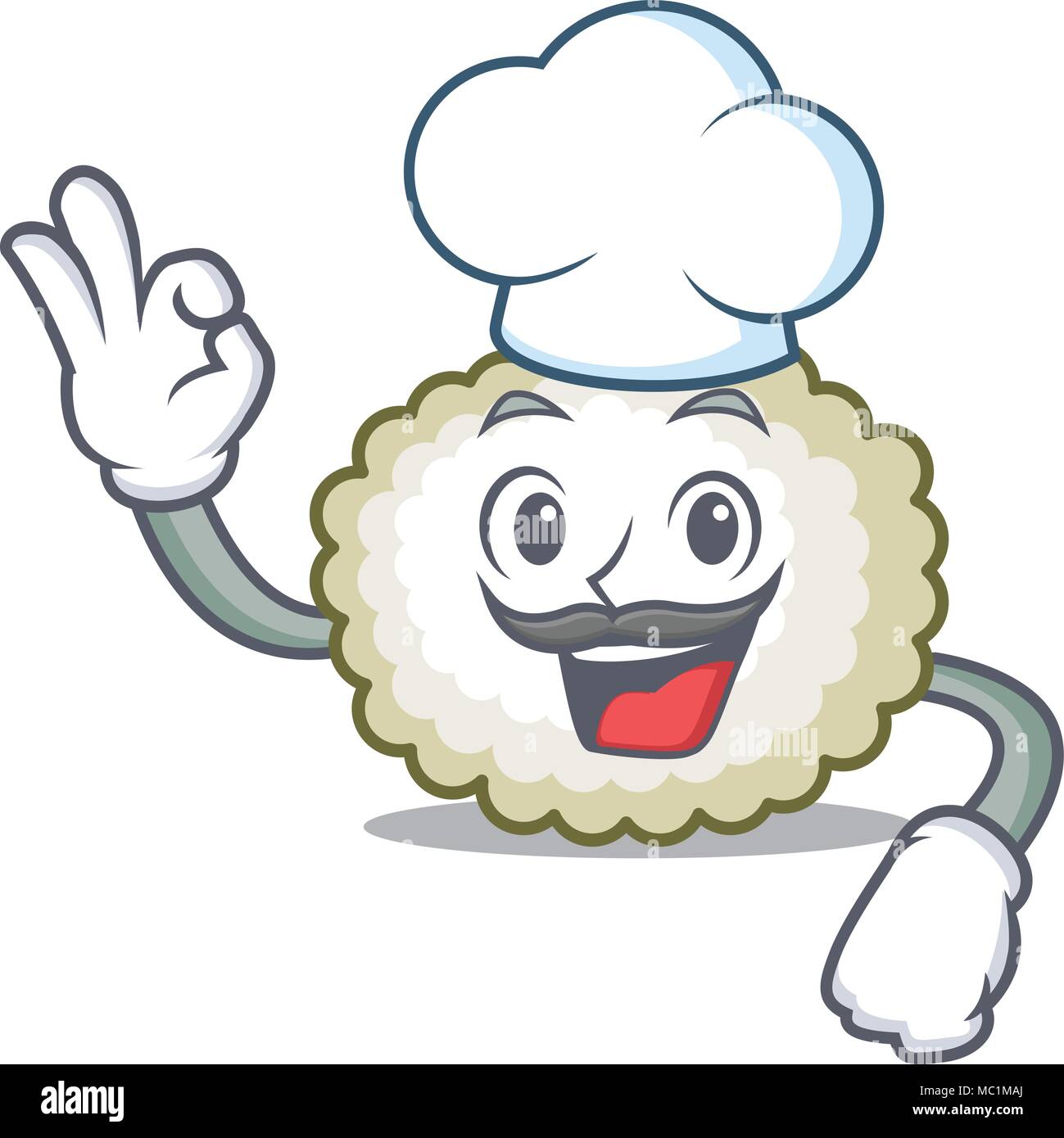 Chef cotton ball character cartoon vector illiustration Stock Vector ...