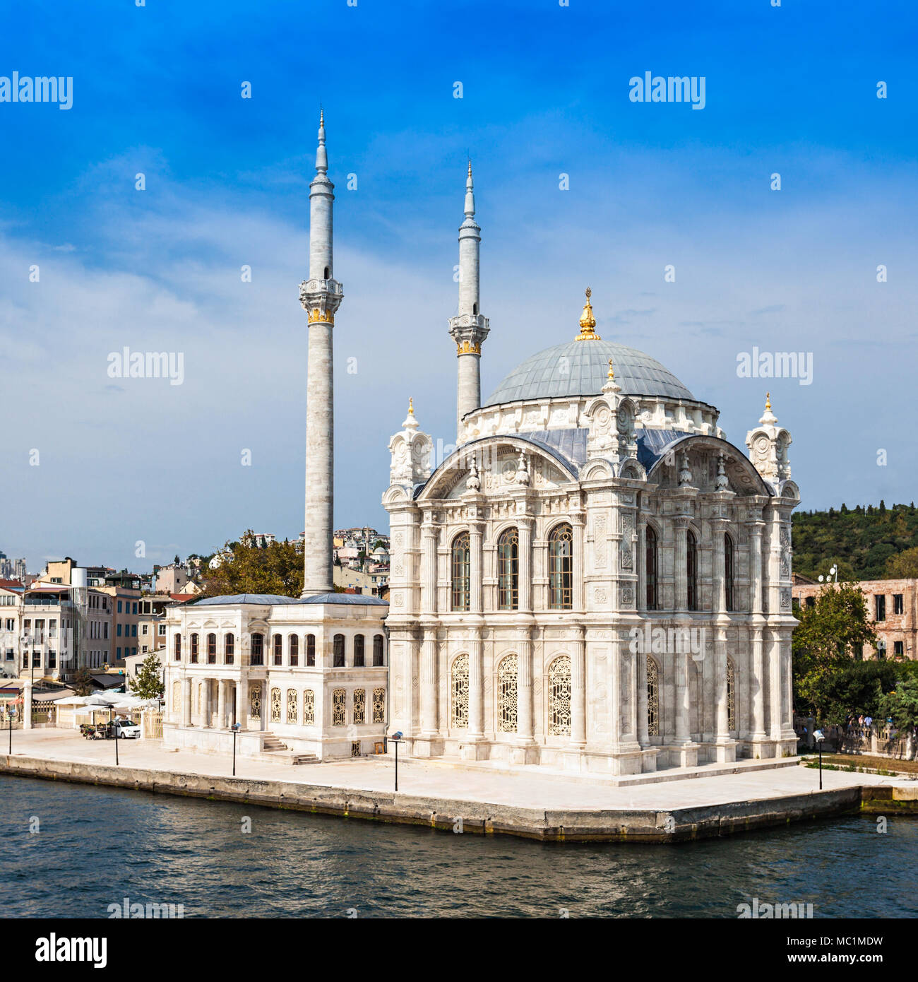 The Dolmabahce Mosque is in Istanbul, Turkey. It was commissioned by ...