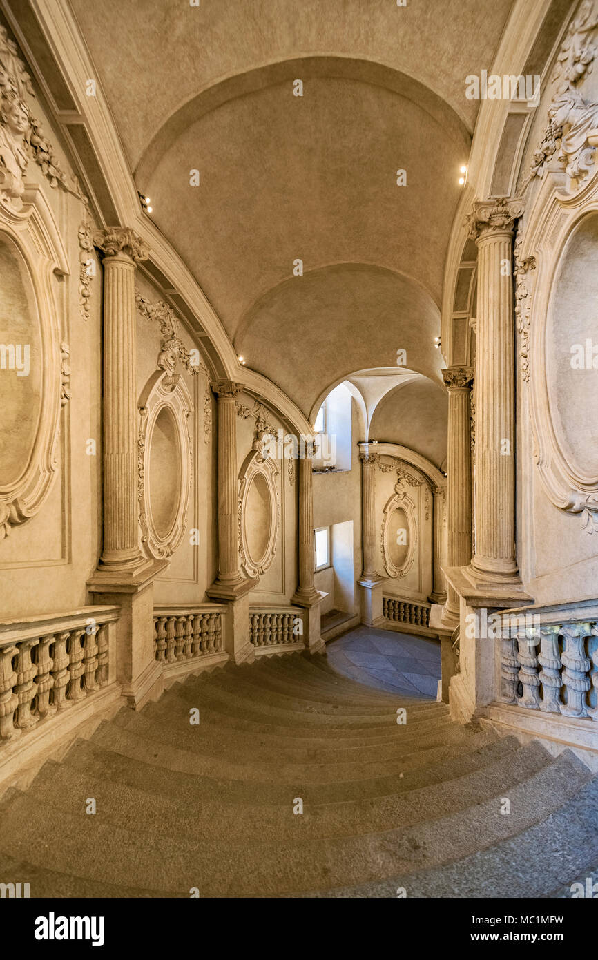 Italy Piedmont Turin Palazzo Carignano - Guarino Guarini - helical ...