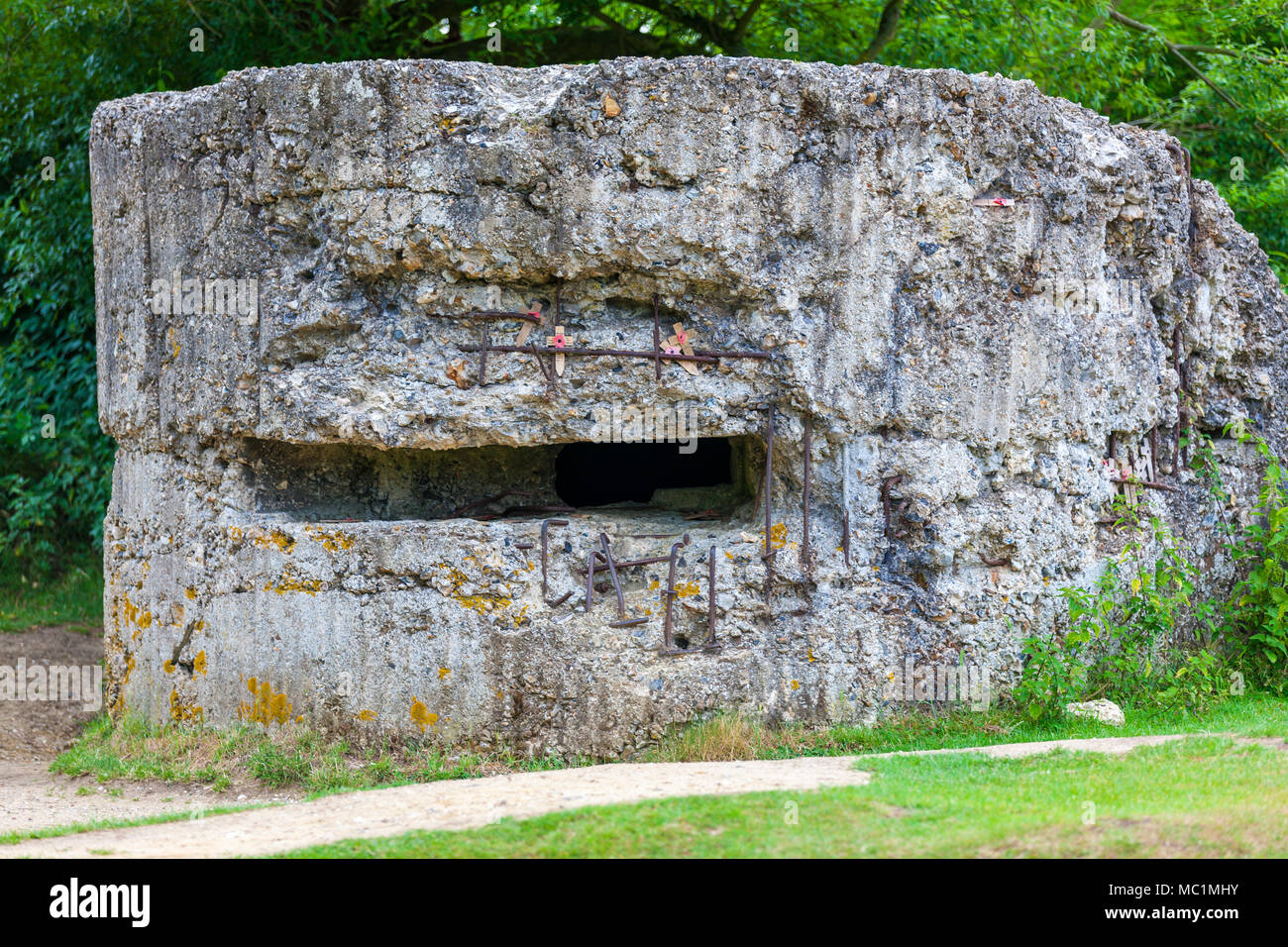 Old German World War One Bunker on Western Front near Ypres, Belgium ...