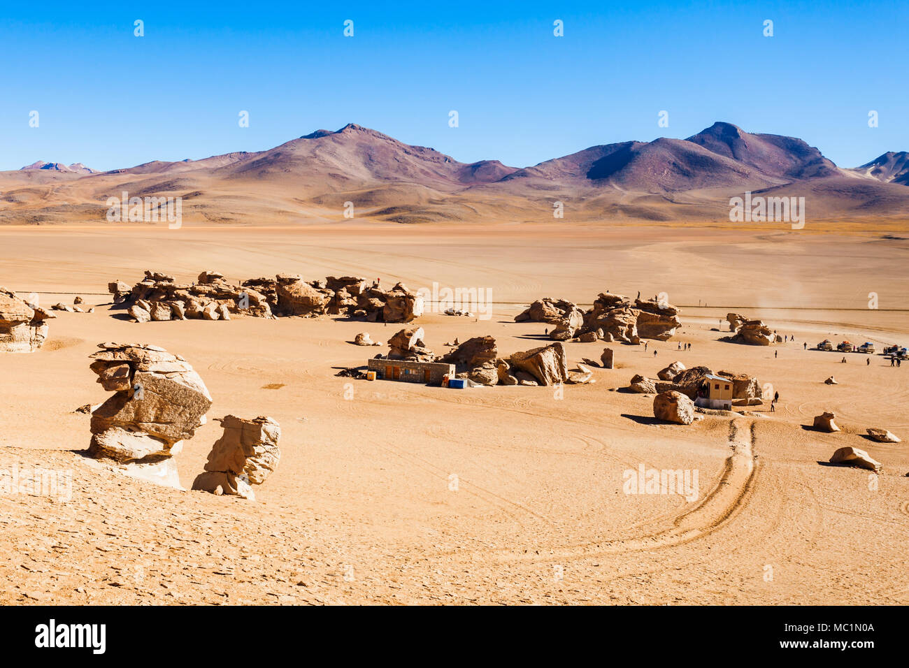 Stone Tree is a natural monument in the Altiplano of Bolivia Stock ...