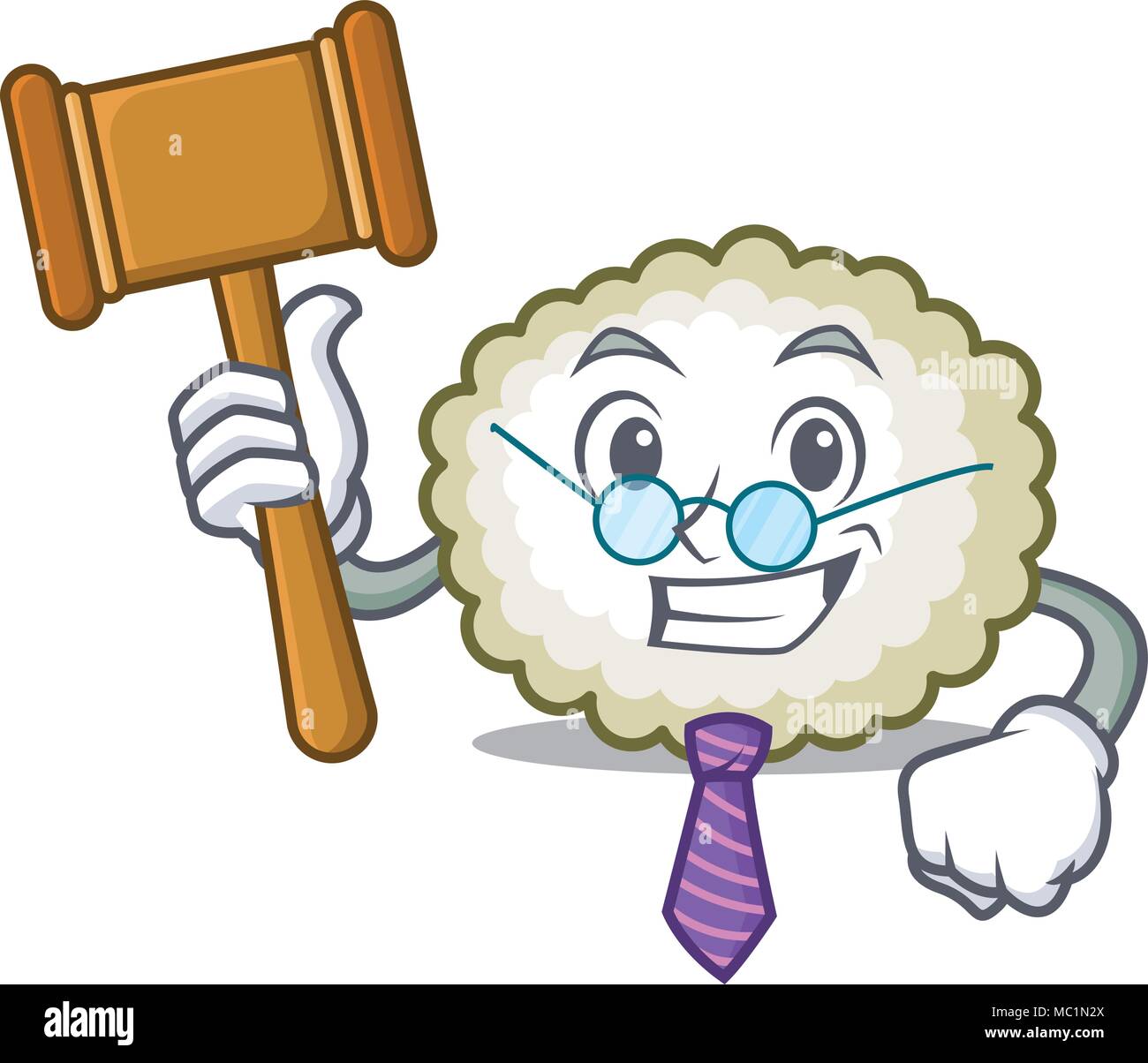 Judge cotton ball mascot cartoon Stock Vector Image & Art - Alamy