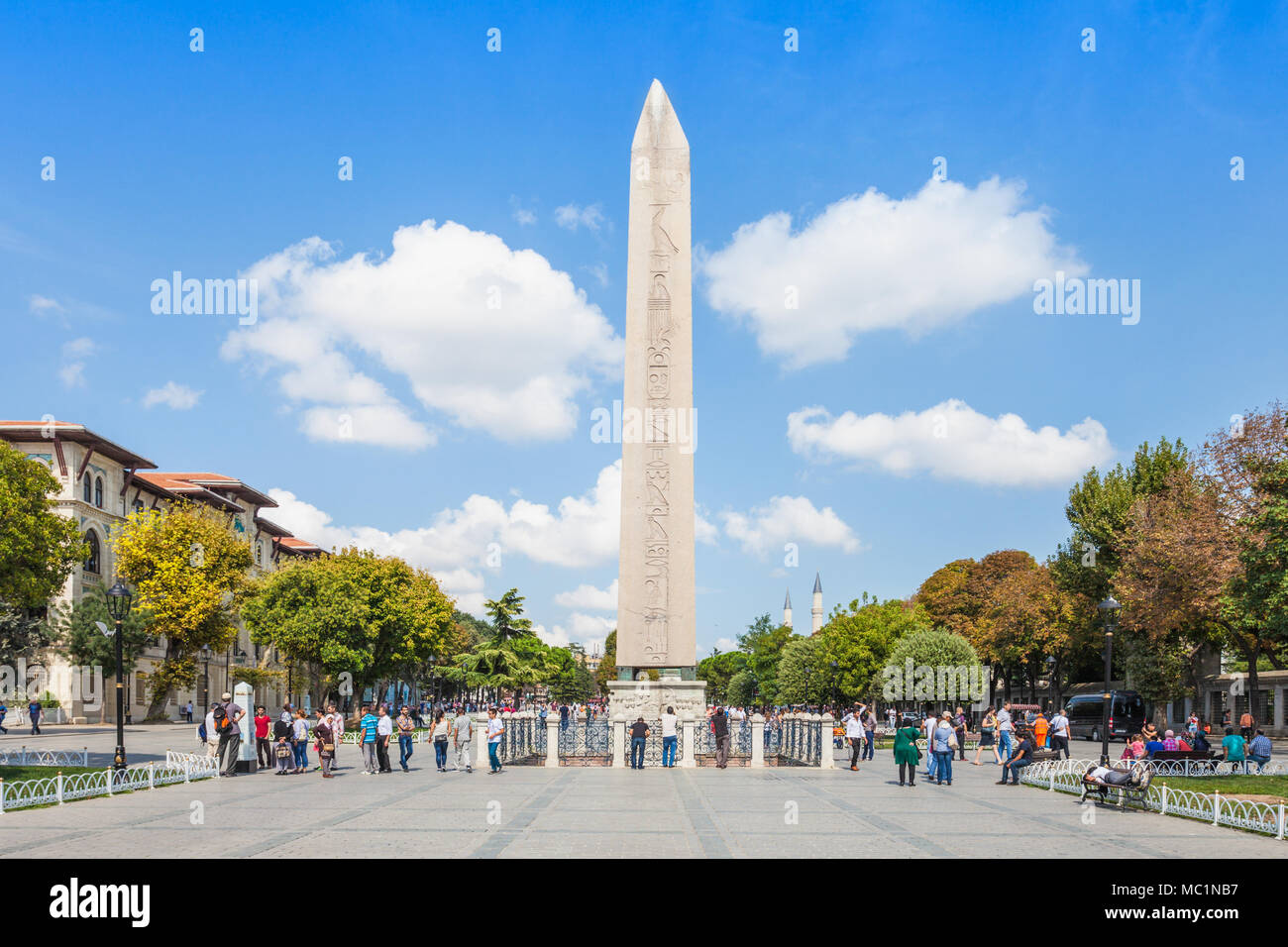 ISTANBUL, TURKEY - SEPTEMBER 07, 2014: The Obelisk of Theodosius is the ...