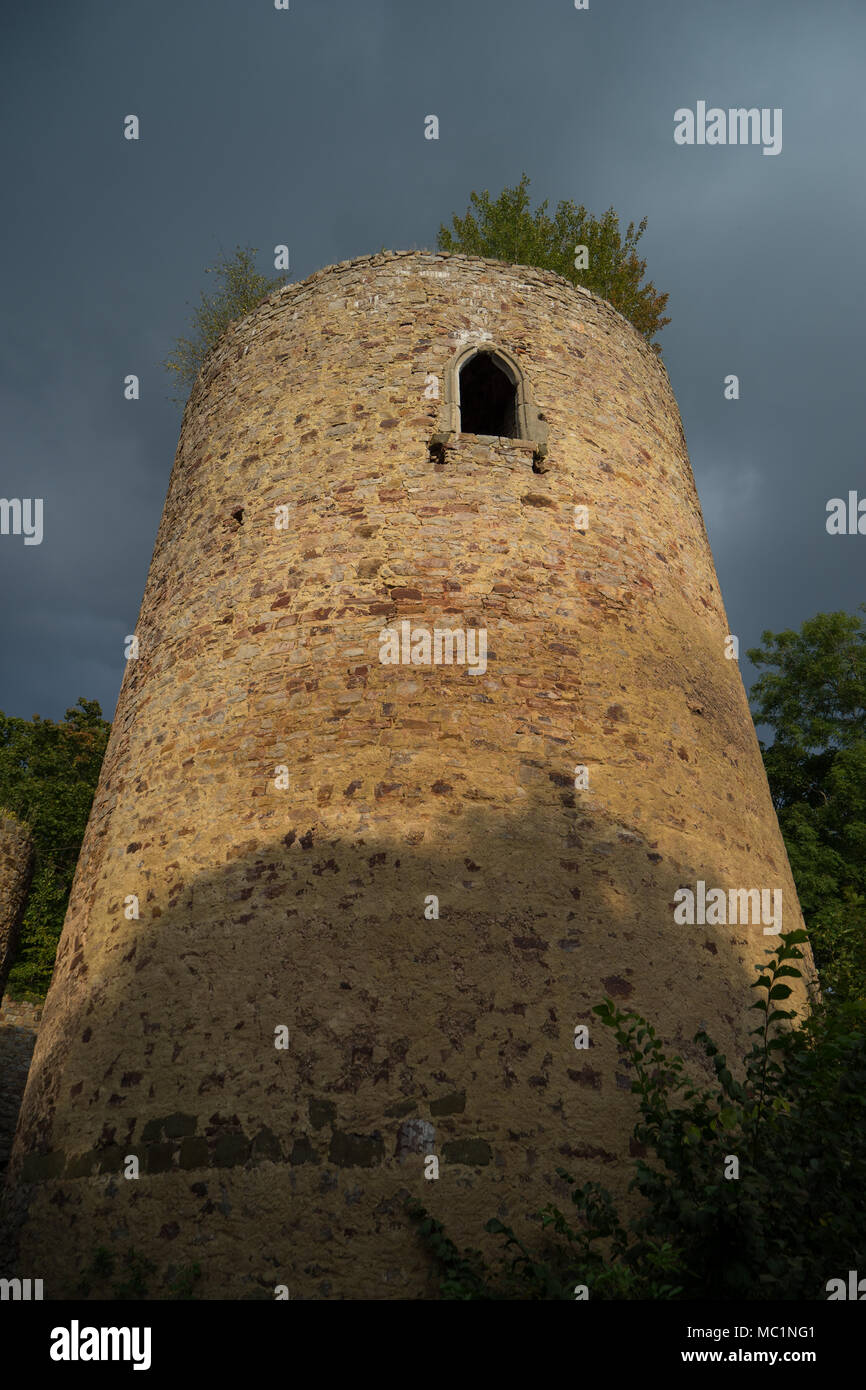 Ruins of Valdek Castle, Central Bohemian Region, Czech Republic Stock ...