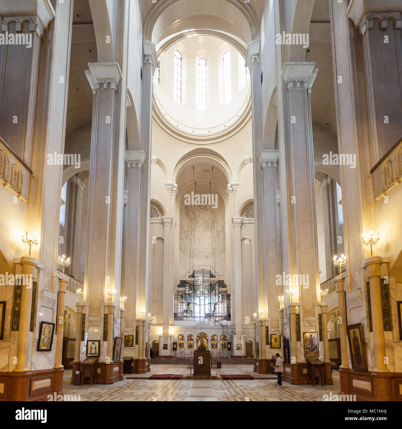 TBILISI, GEORGIA - SEPTEMBER 16, 2015: The Holy Trinity Cathedral of ...