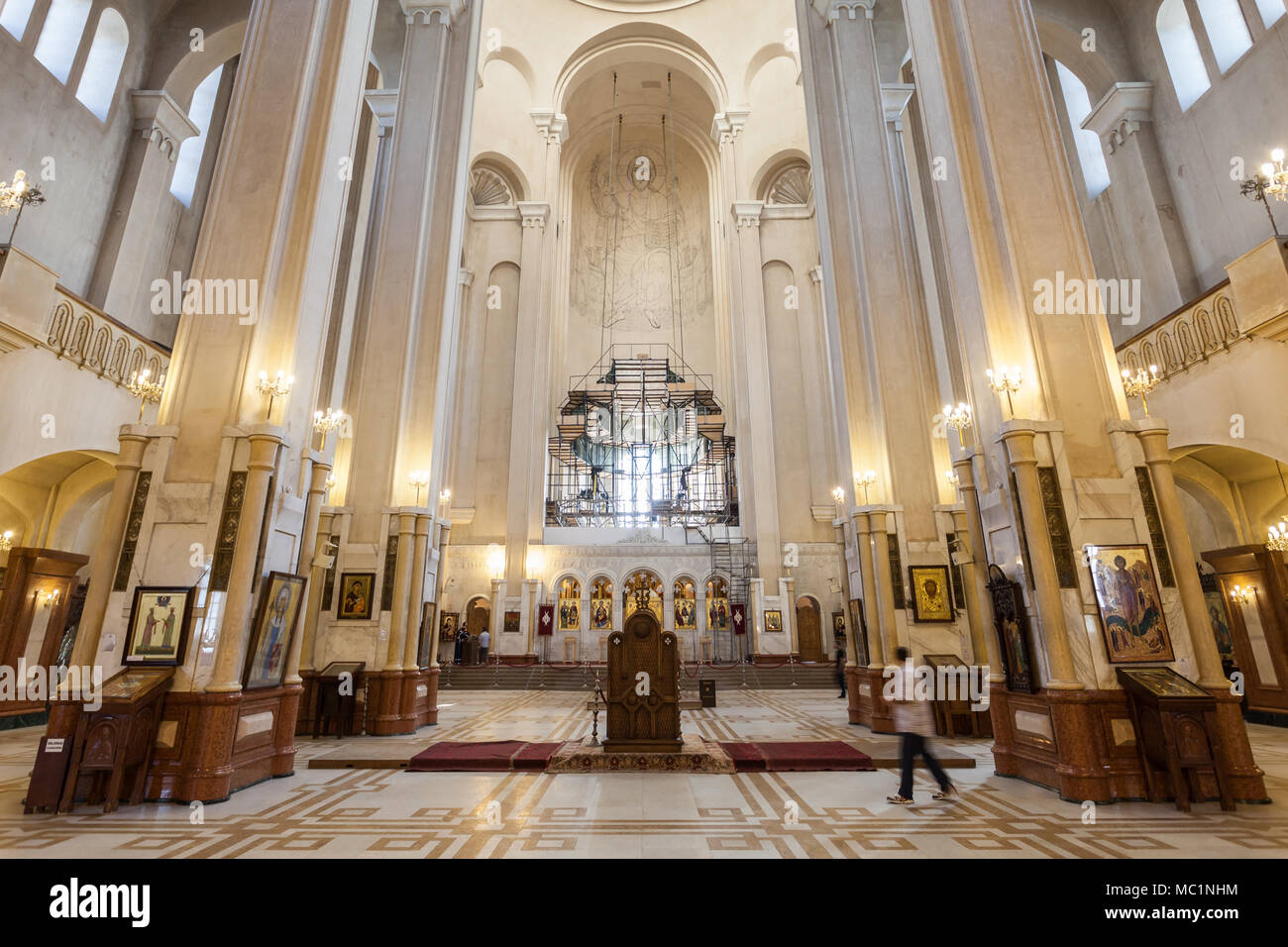 TBILISI, GEORGIA - SEPTEMBER 16, 2015: The Holy Trinity Cathedral of ...