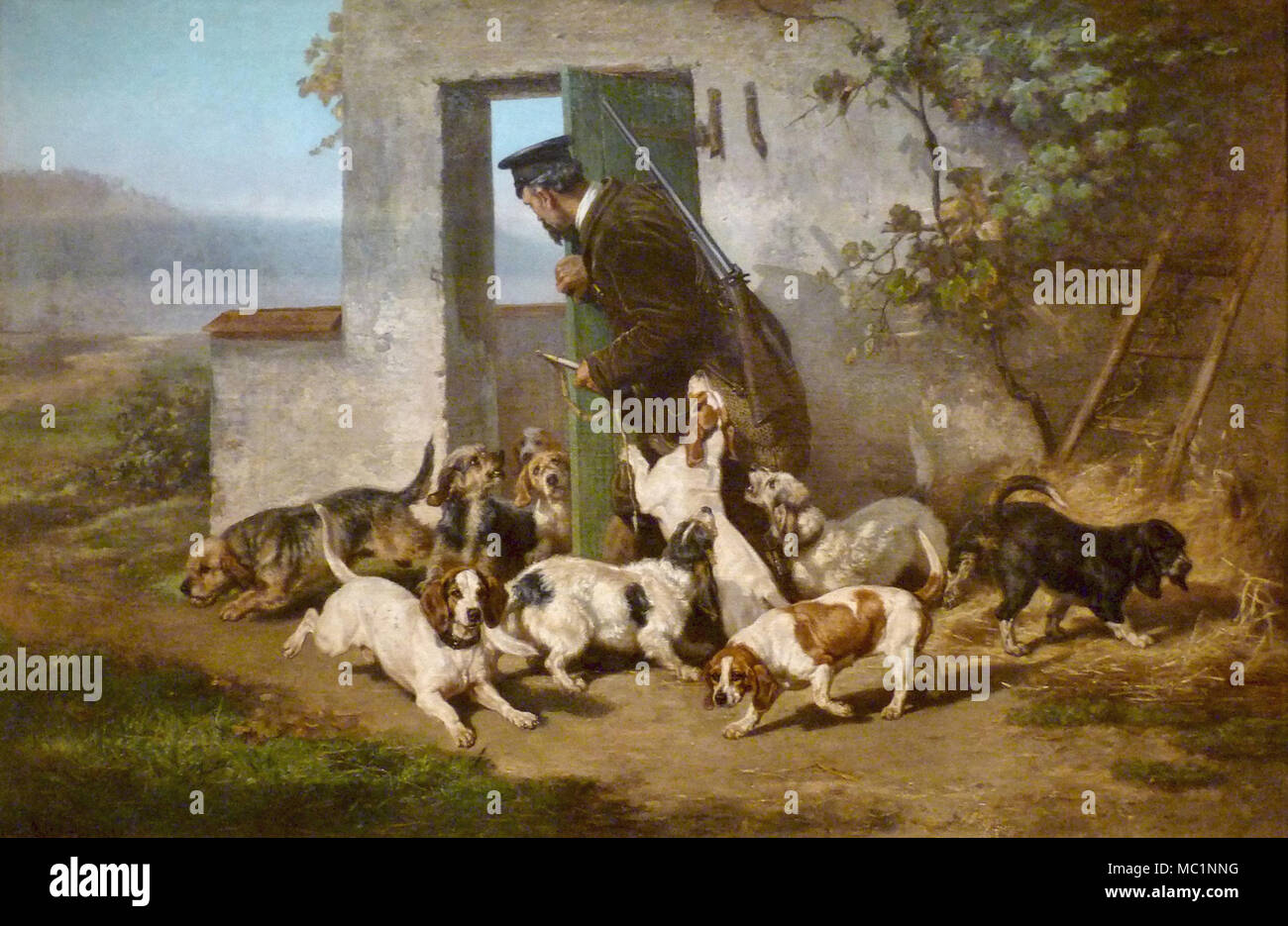 Gelibert Jules Bertrand - Entrée Du Chenil Stock Photo - Alamy