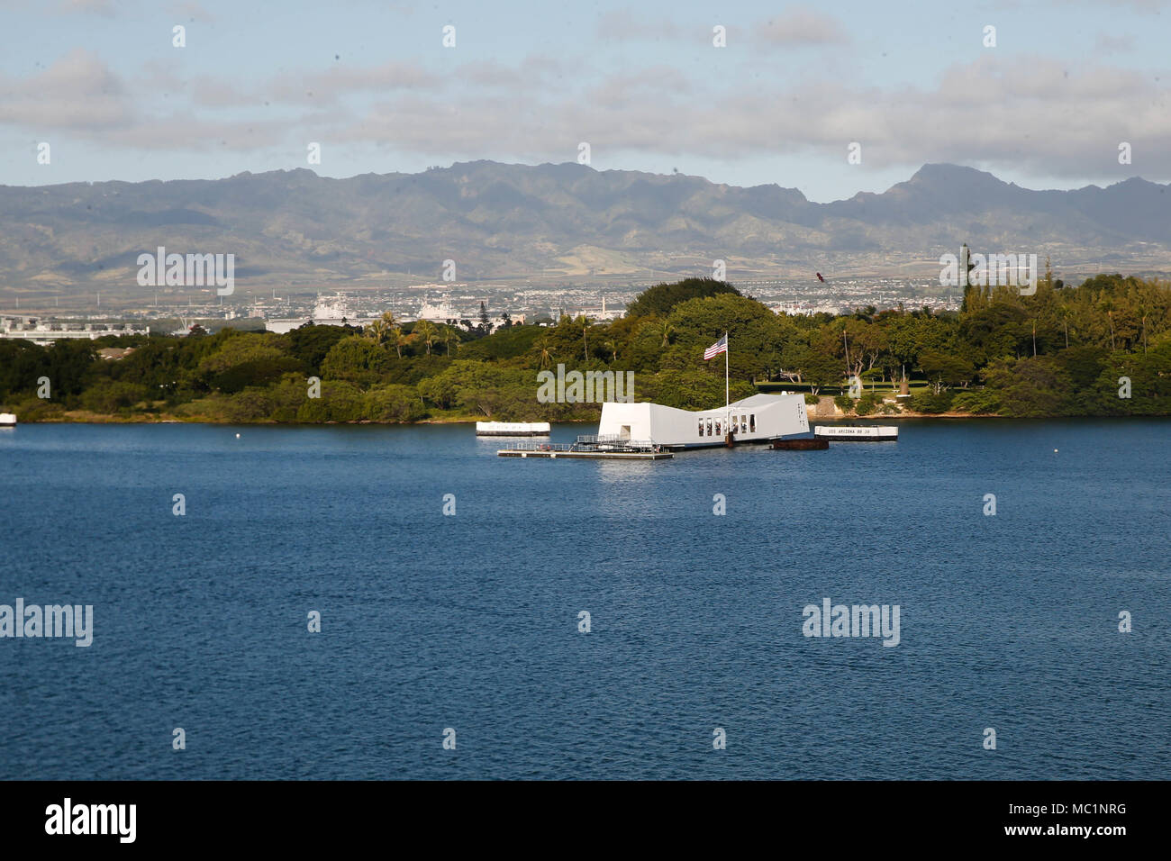 PEARL HARBOR (Jan. 23, 2018) –USS San Diego (LPD 22) passes the USS ...
