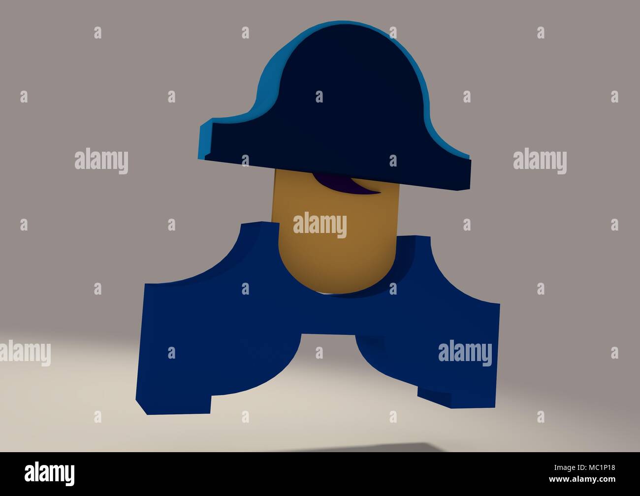 Napoleon Bonaparte cartoon simple character. France history person ...
