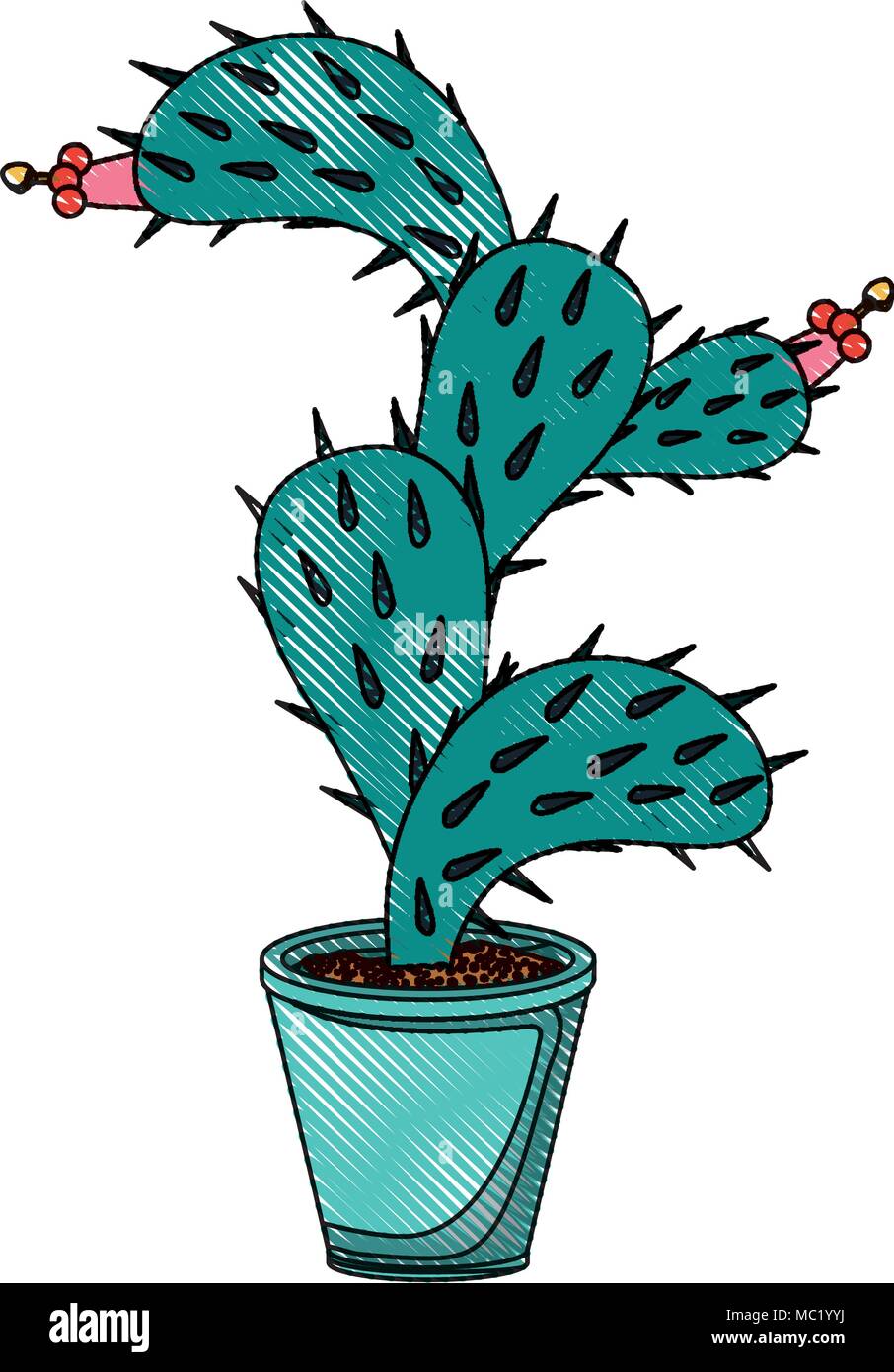 Nopales mexico Stock Vector Images - Alamy