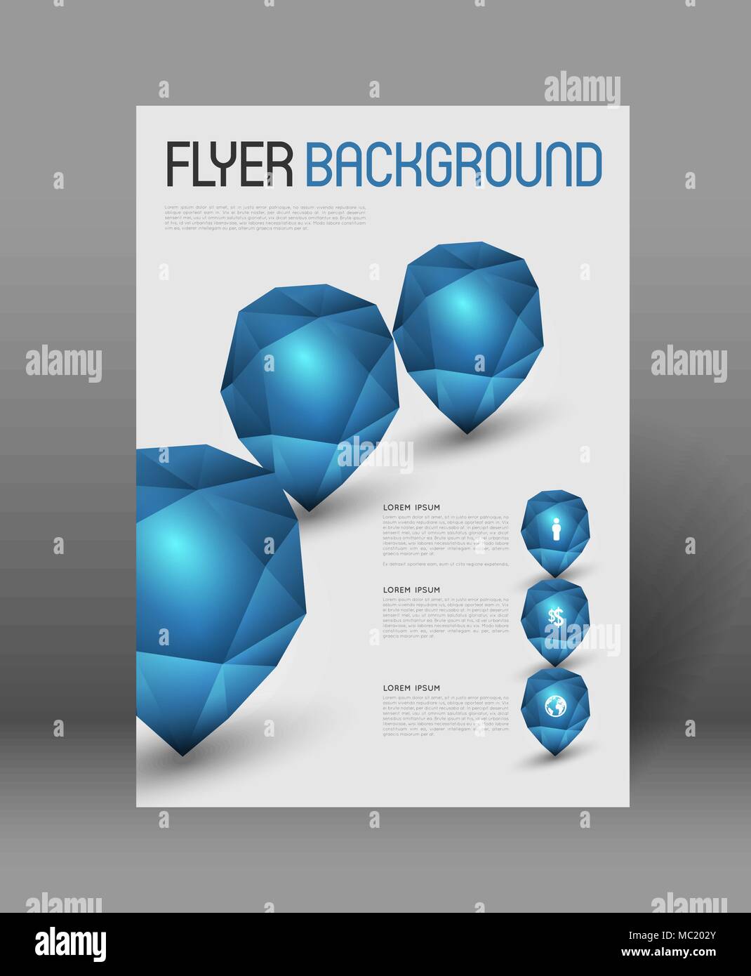 modern flyer design template with crystals Stock Vector Image & Art - Alamy