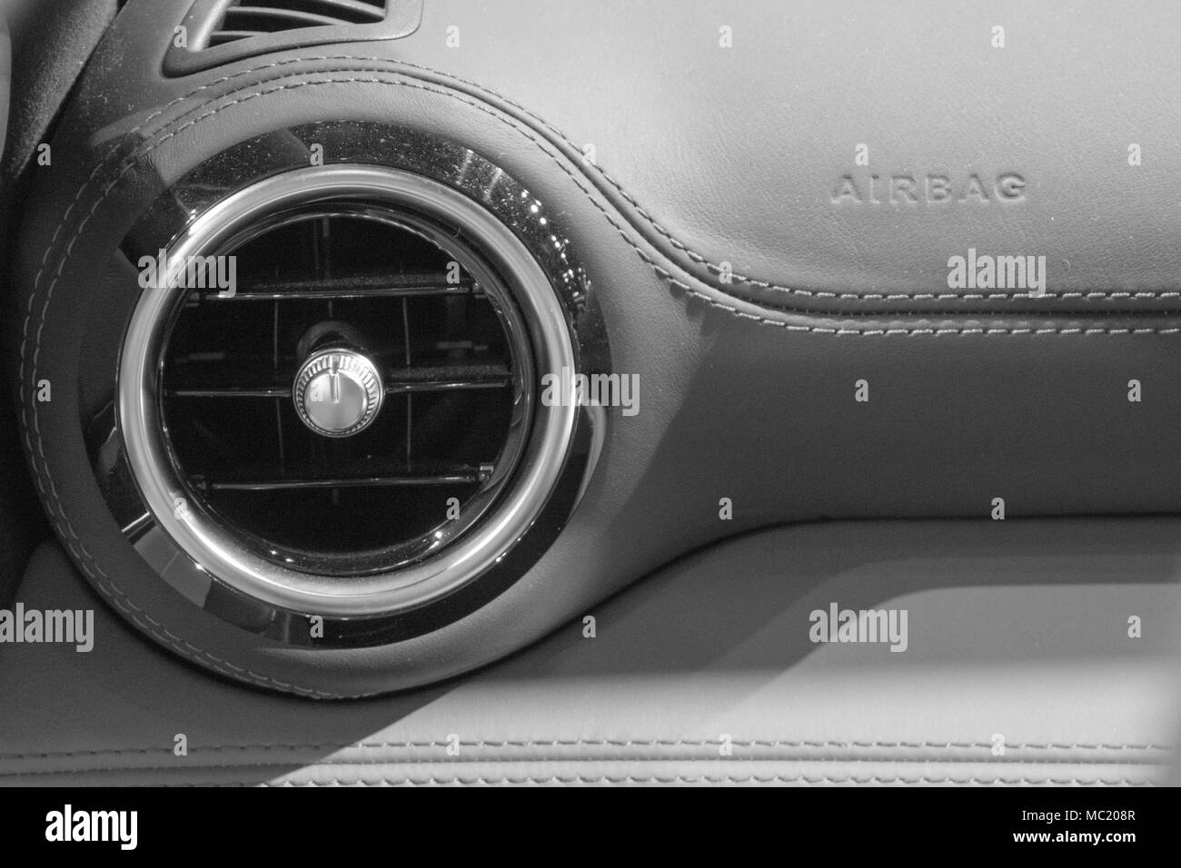 Air conditioner in car Black and White Stock Photos & Images - Alamy