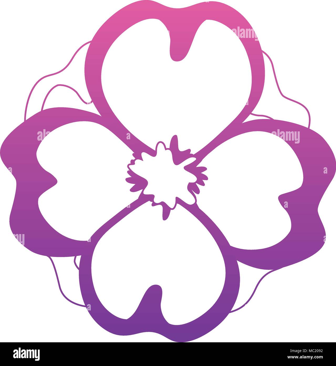 cute jasmine flower decorative icon Stock Vector Image & Art - Alamy