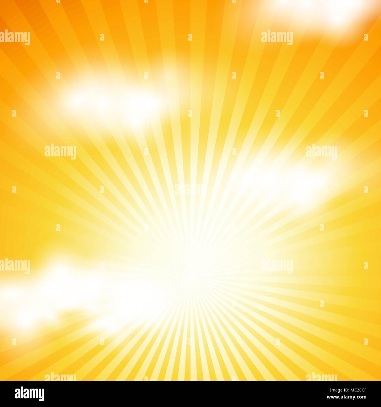 abstract background with sun rays and clouds Stock Vector Image & Art ...