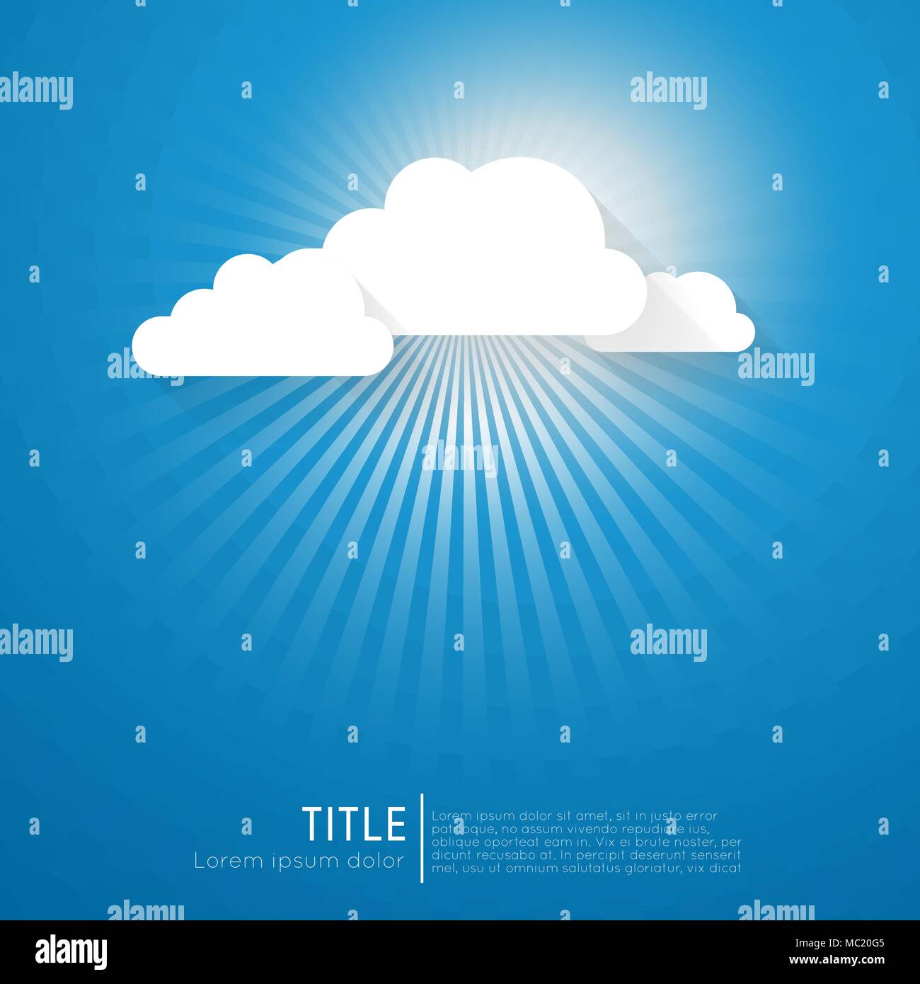 abstract background with sun rays and clouds Stock Vector Image & Art ...